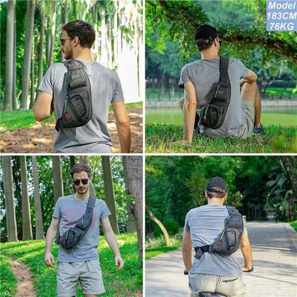 Bags | Mens Sling Bag Chest Shoulder Backpack Crossbody Bag | Poshmark